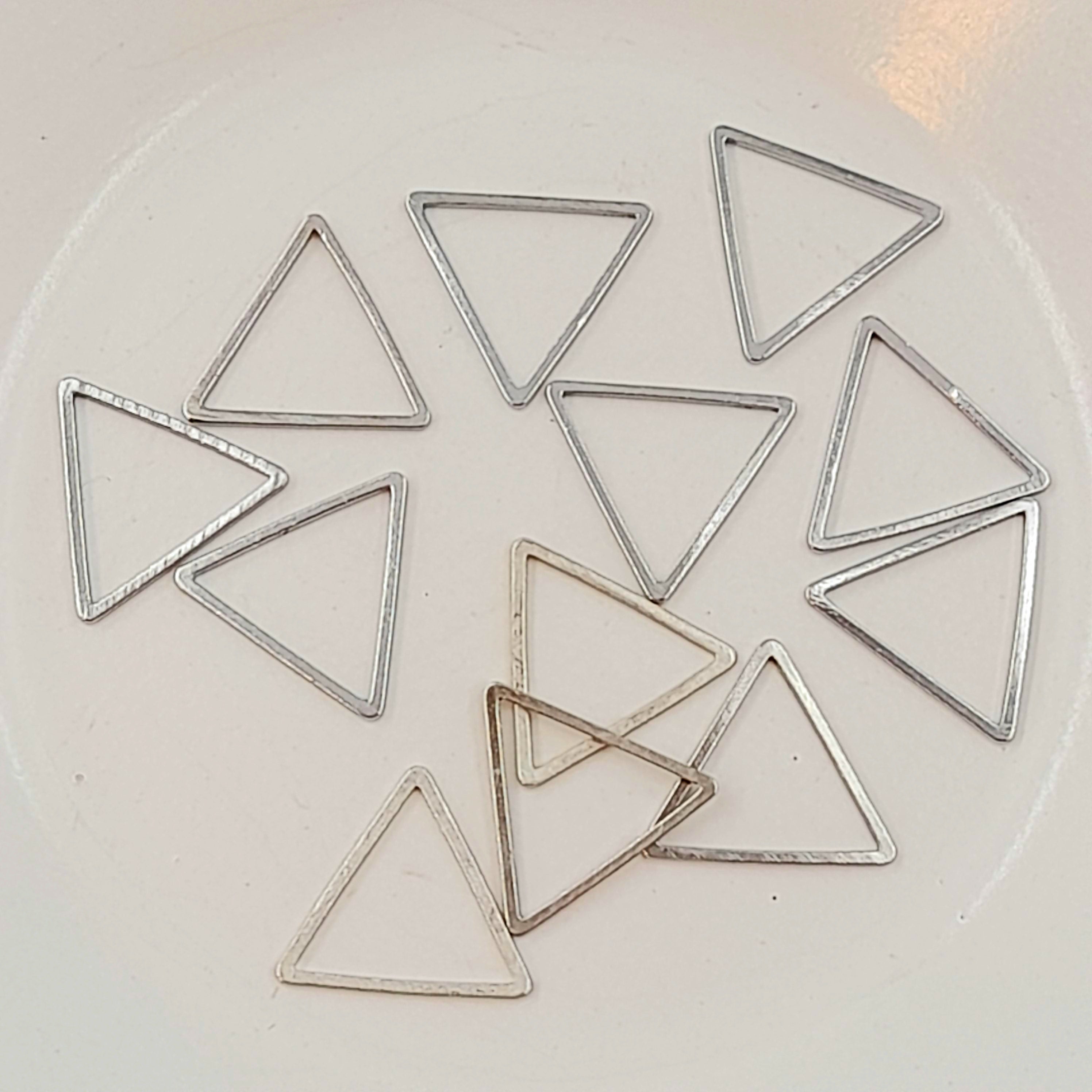 Findings - Metal Triangle Shaped Closed Ring Silver 15mm | Beadazzle NZ