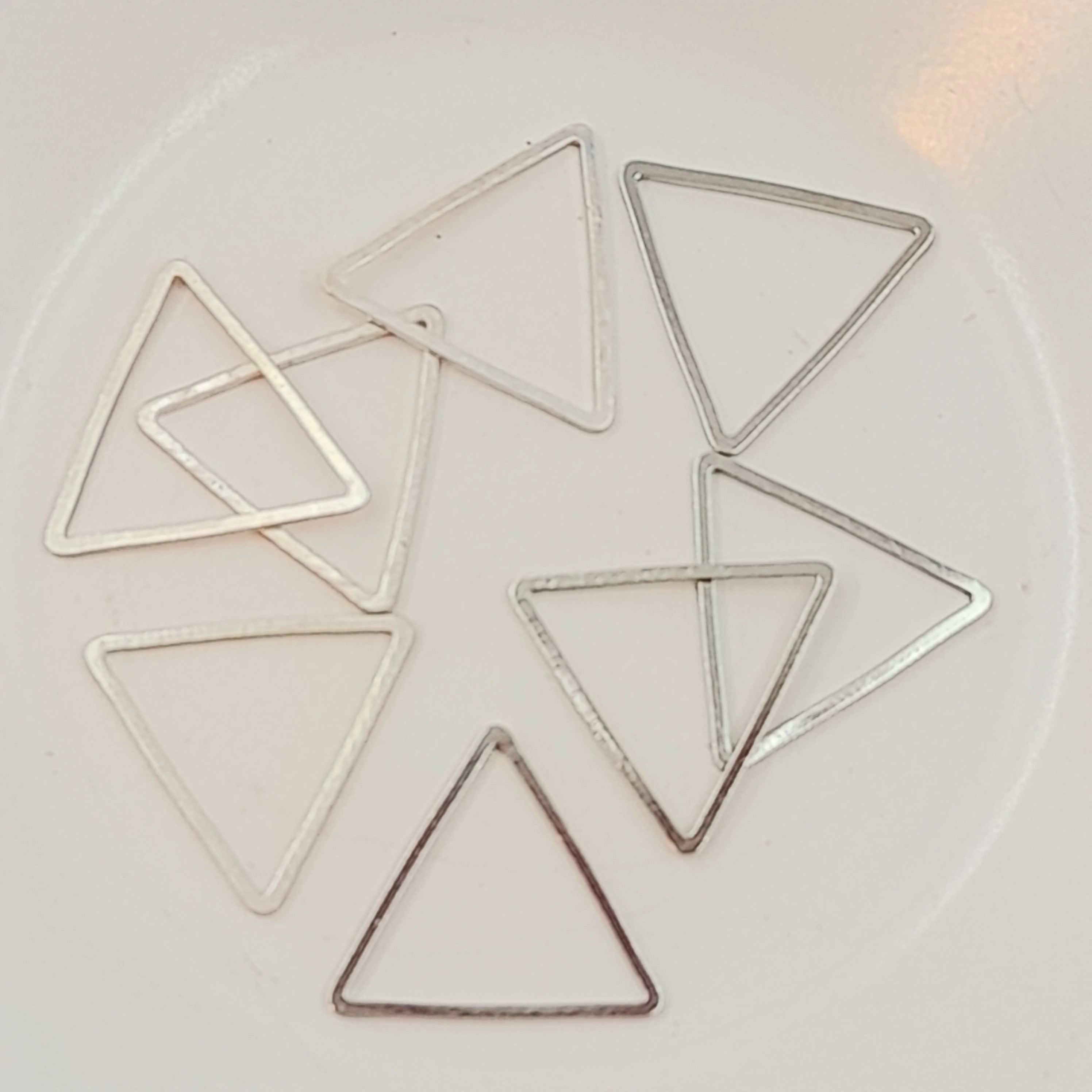 Findings - Metal Triangle Shaped Closed Ring Silver 20mm | Beadazzle NZ