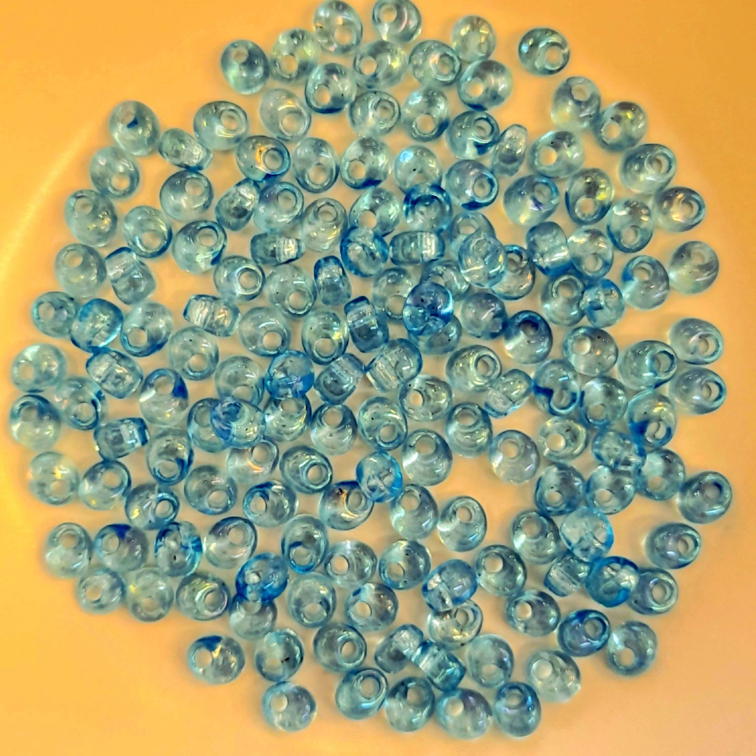 Miyuki Magatama Beads 4mm Transparent Light Blue 7.5gm Bag | Beadazzle NZ