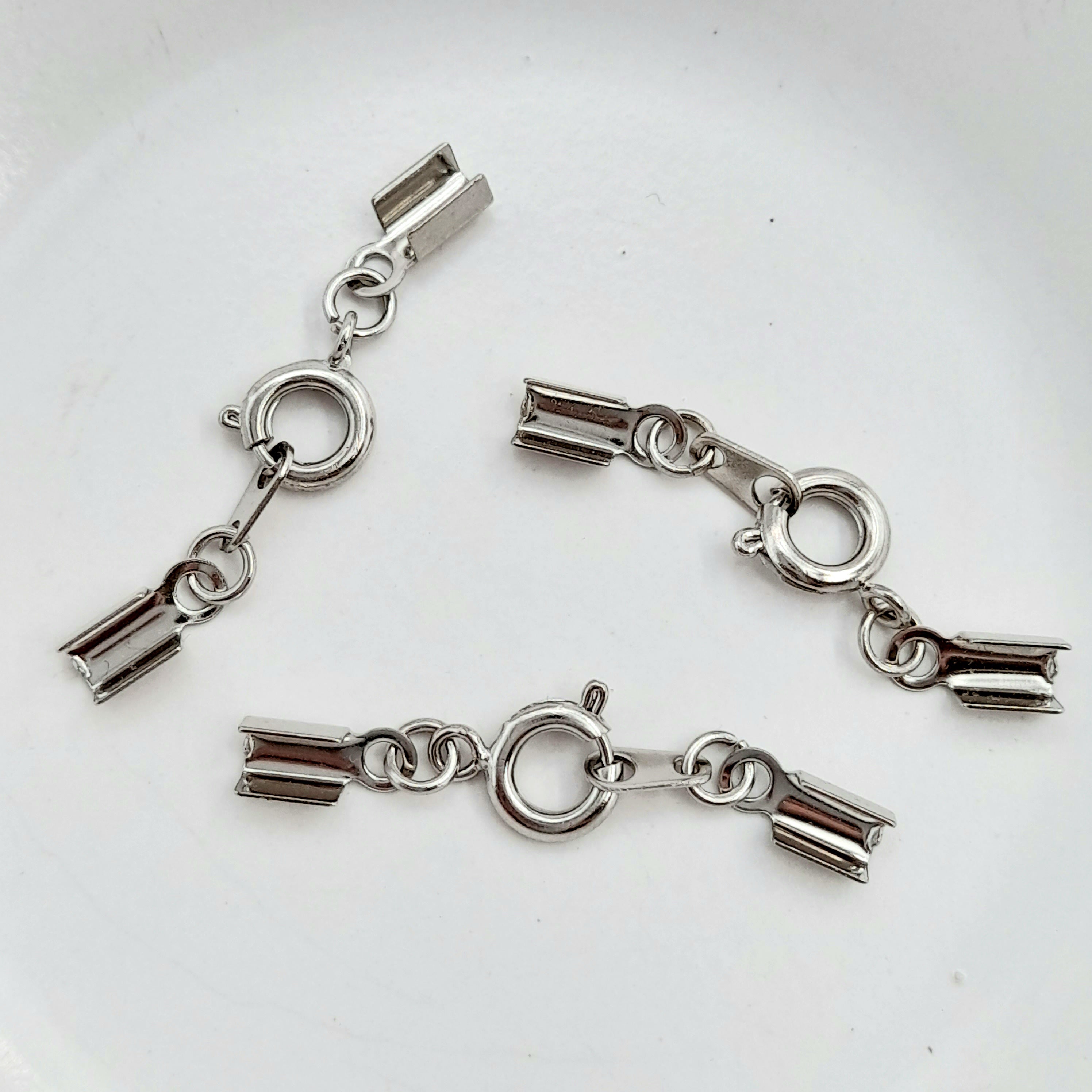 Findings - Combination Round Bolt Clasp Antique Silver | Beadazzle NZ
