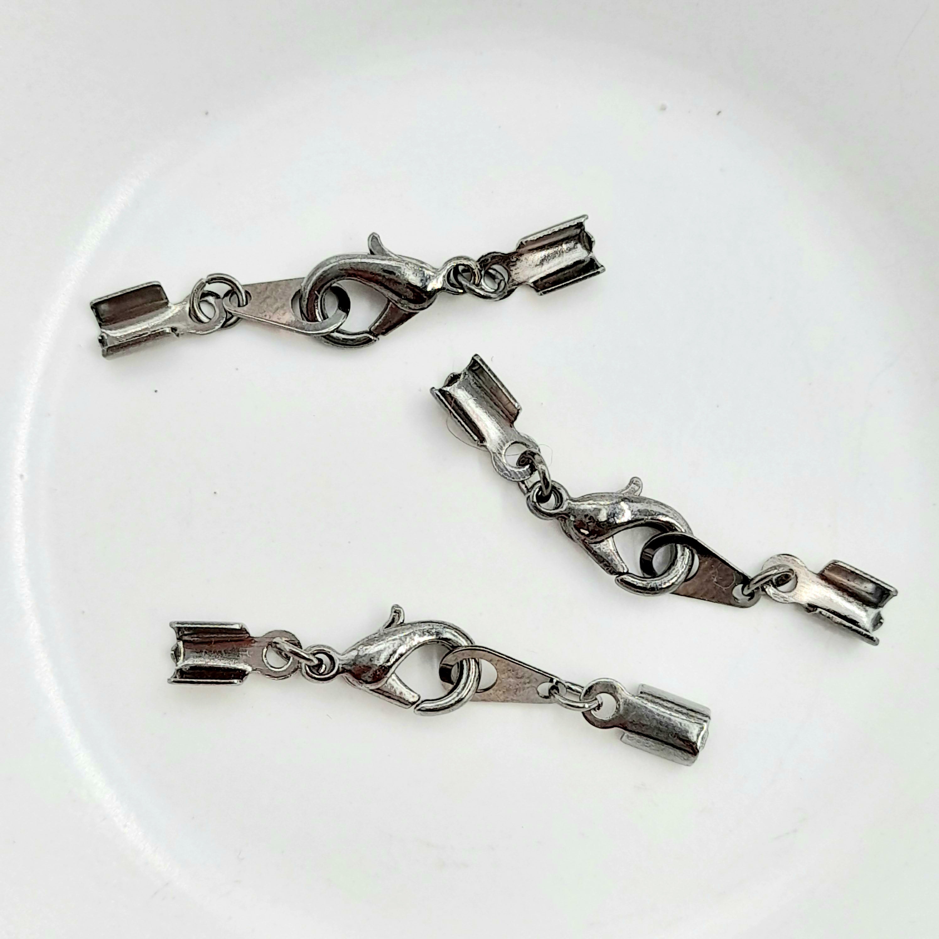 Findings - Combination Lobster Claw Clasp Gunmetal | Beadazzle NZ