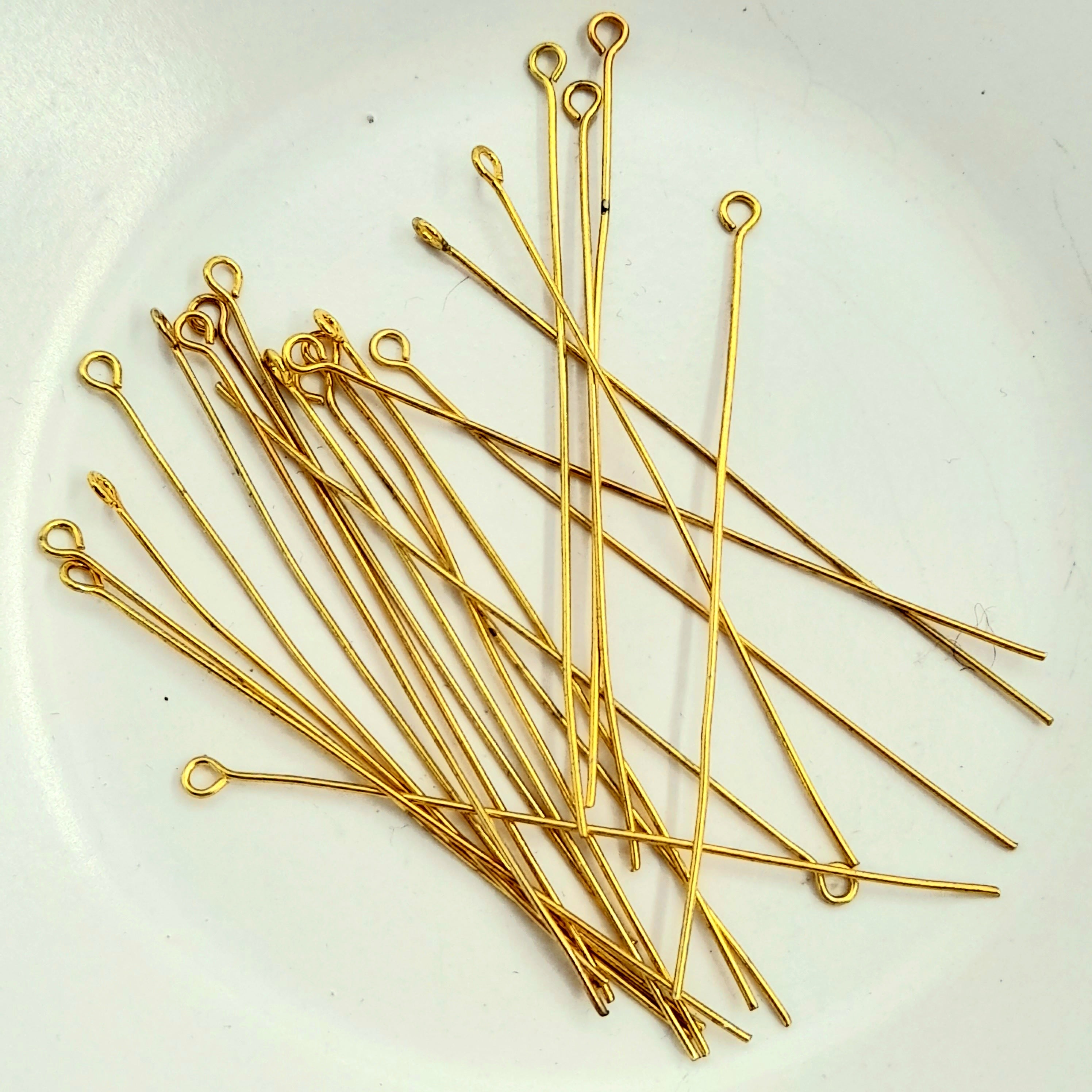 Findings - 50mm Eye Pin Gold | Beadazzle NZ