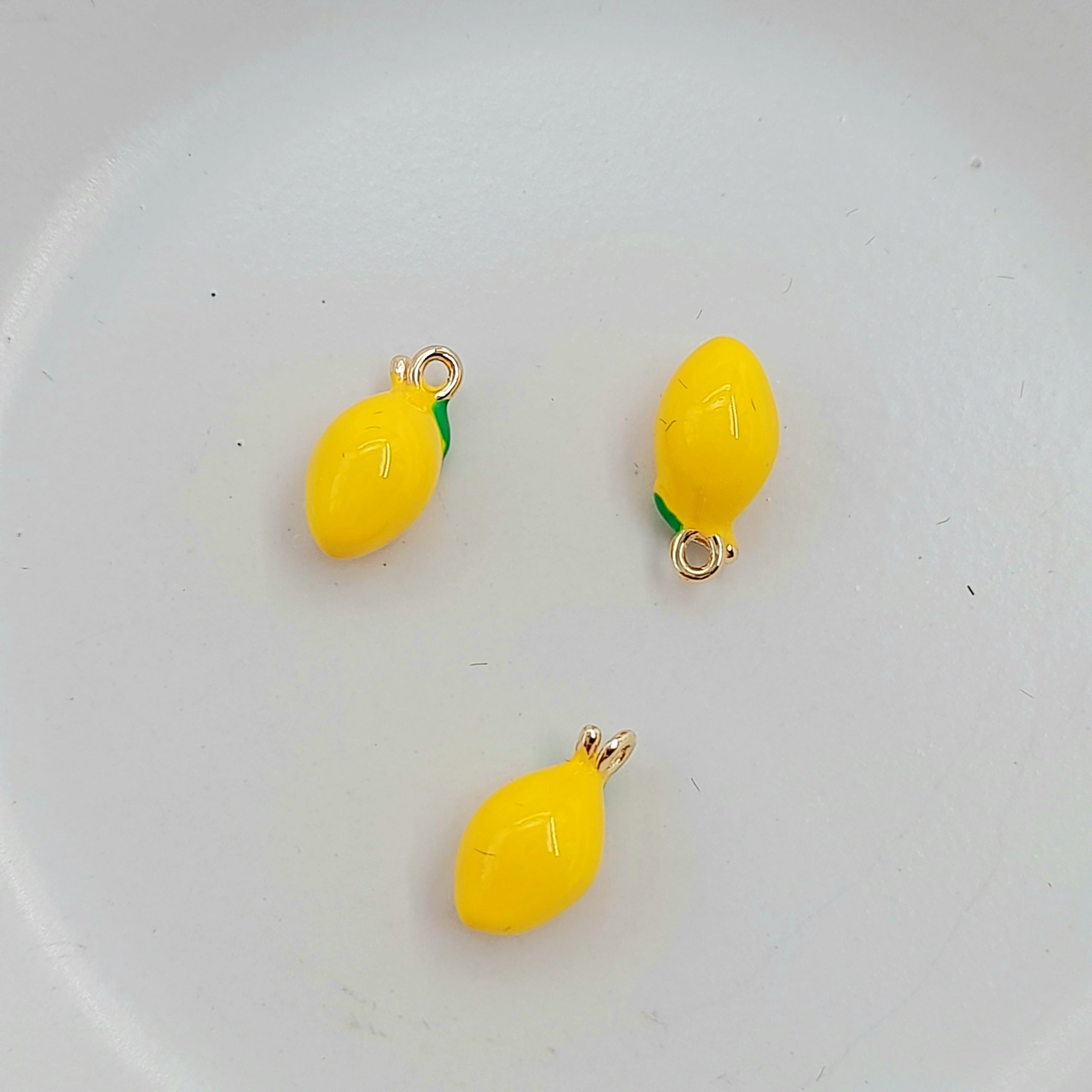 Charm - Enamel Lemon | Beadazzle NZ